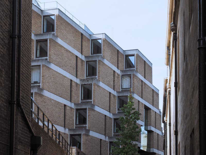 Trinity College Wolfson Building in Cambridge Stock Photo - Image of ...