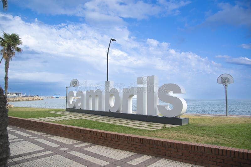 Cambrils Beach, in Tarragona, Spain. Empty Copy Space Stock Photo ...
