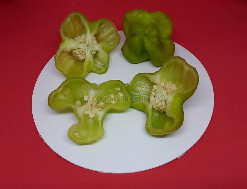 Cambuci Pepper or Bishops Hat Stock Photo - Image of details, peppers ...