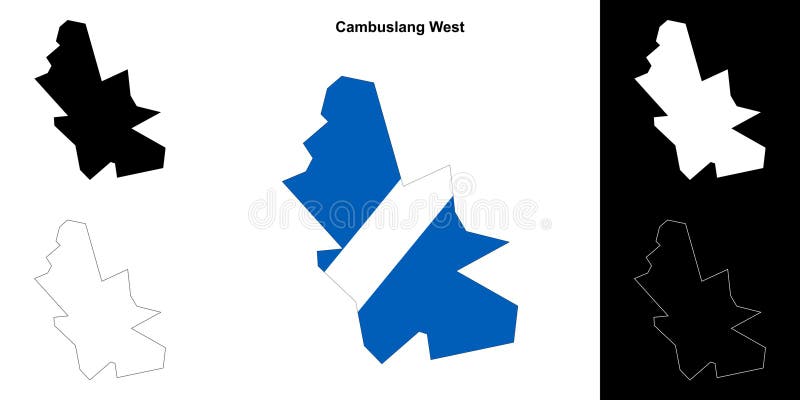 Cambuslang West Outline Map Stock Vector - Illustration of geography ...