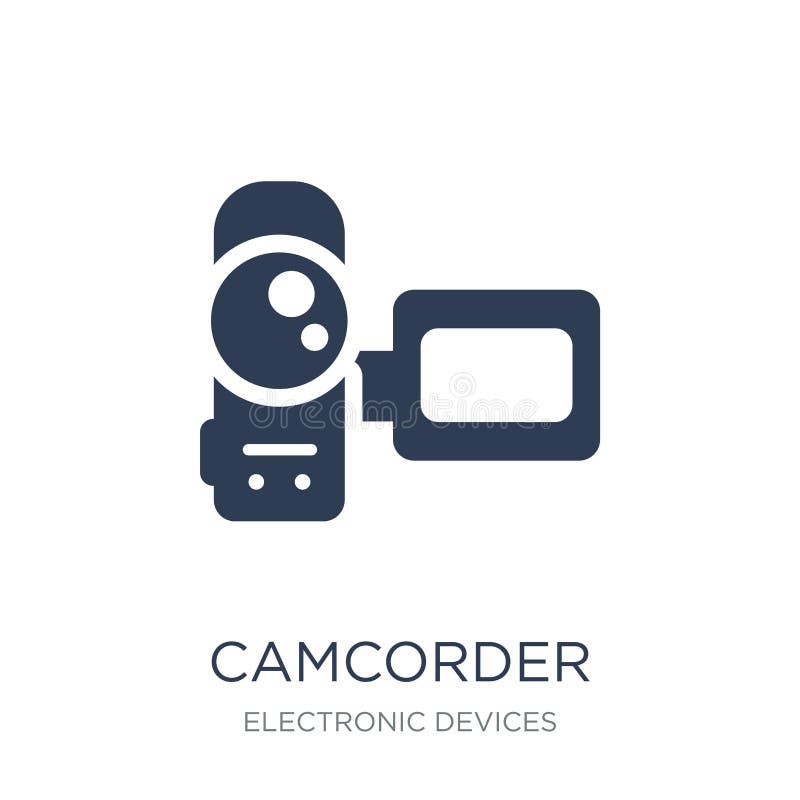 Camcorder Icon. Trendy Flat Vector Camcorder Icon on White Backg Stock ...