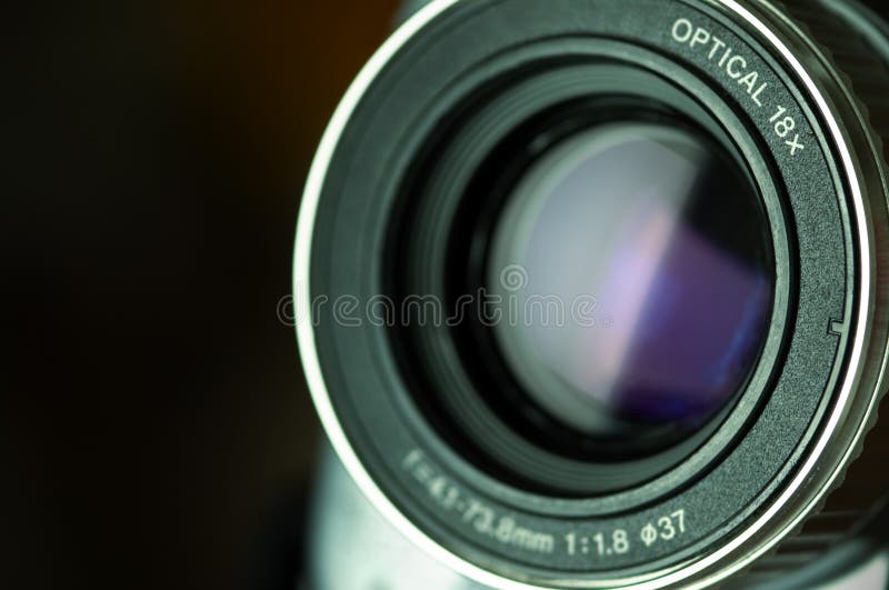 Video camera lens stock photo. Image of dark, zoom, tape - 2550272