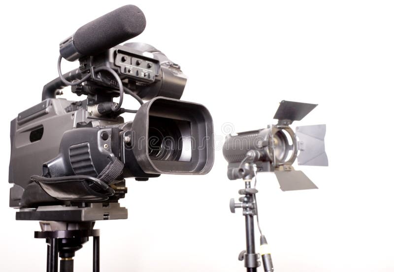 Dv camcorder and light stock photo. Image of broadcasting - 7246002