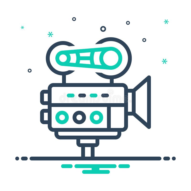 Mix Icon for Camcorders, Movie and Recorder Stock Illustration ...