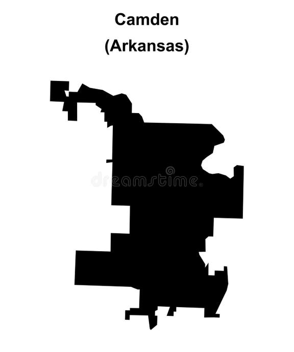 Camden outline map stock vector. Illustration of boundary - 357149345