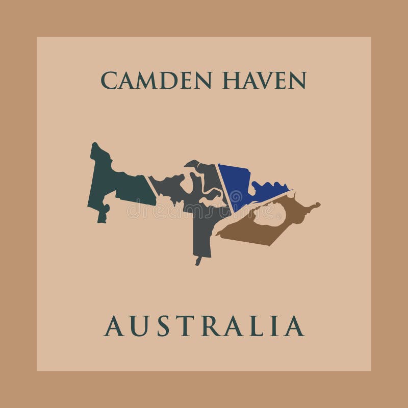 Camden Haven City Map Creative Logo Design Stock Vector - Illustration ...