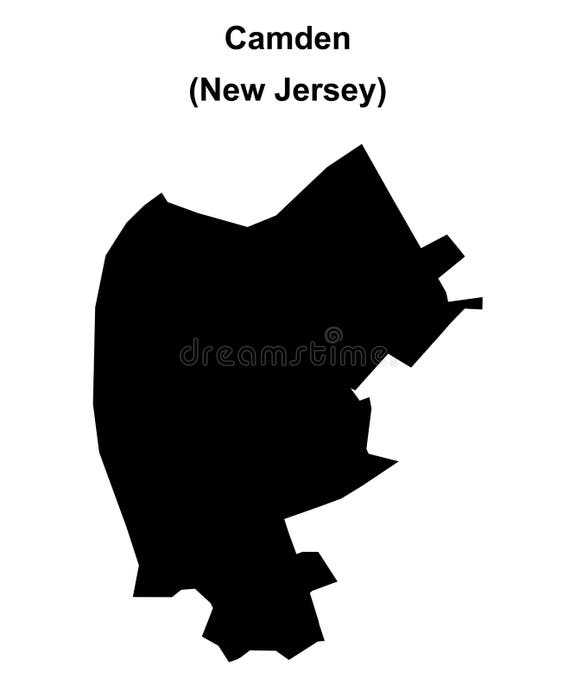 Camden outline map stock vector. Illustration of cartography - 357486943