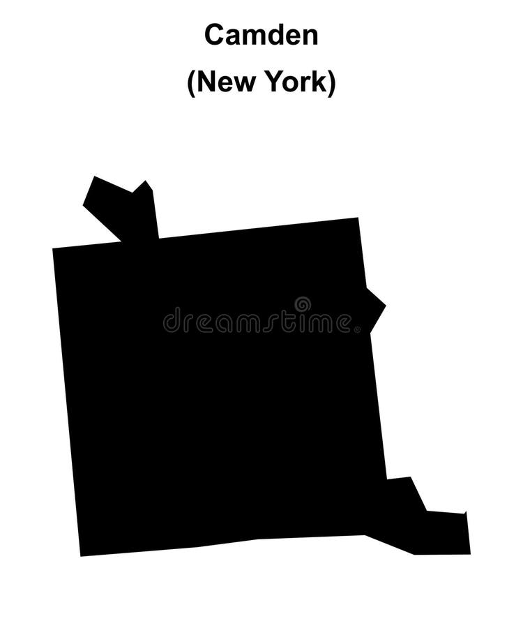 Camden outline map stock vector. Illustration of area - 387614432