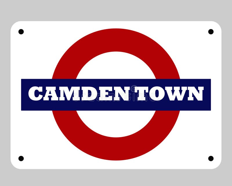 Camden Town Tube sign editorial photo. Illustration of white - 10925671