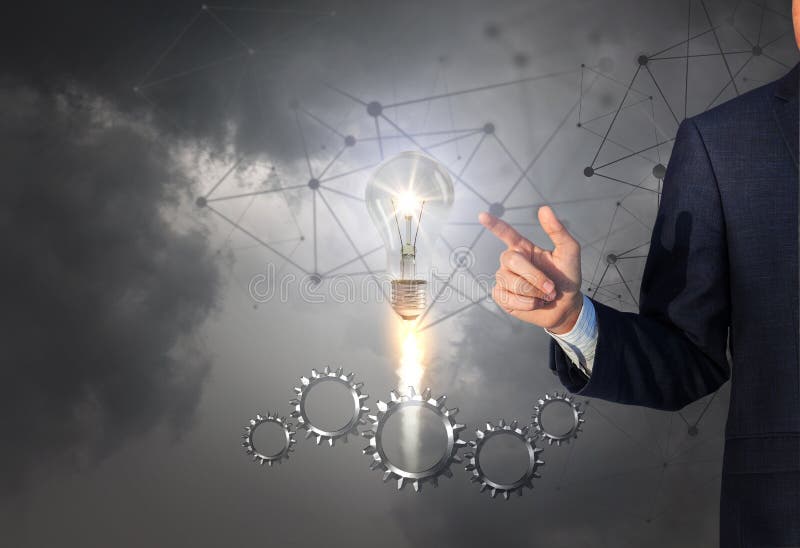 Came a Very Good Idea during the Work Process. Stock Photo - Image of ...