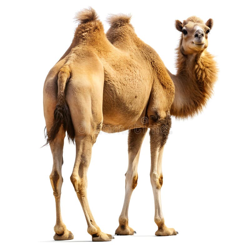 Camel Back View Isolated on White Background Stock Illustration ...