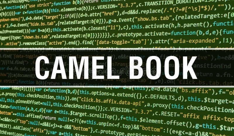 Camel Book Concept With Random Parts Of Program Code Camel Book With Programming Code Abstract