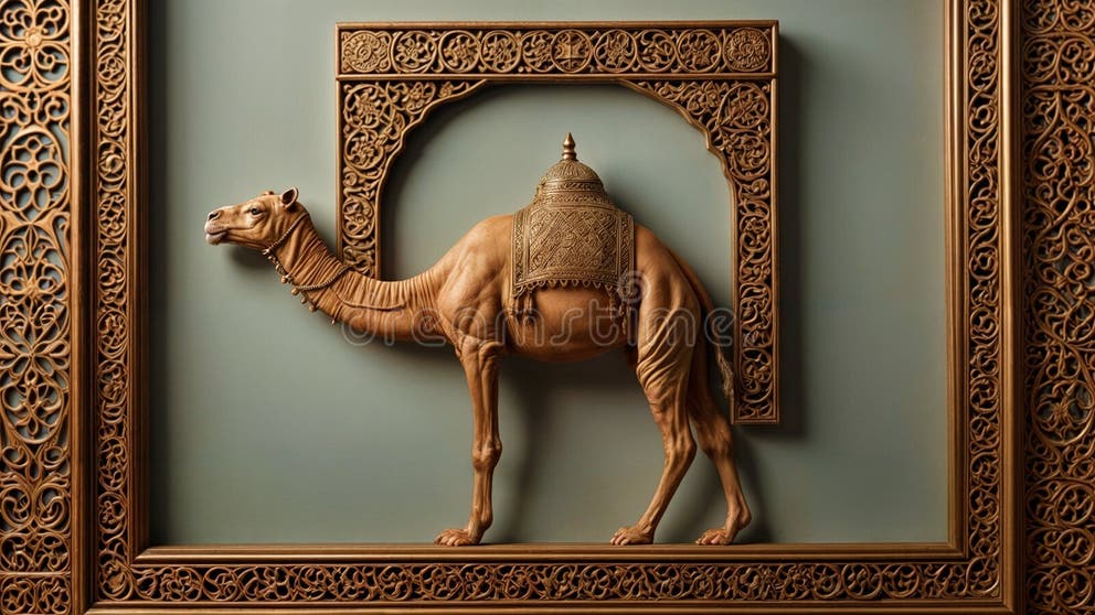 A decorative camel stock illustration. Illustration of relief - 322123343