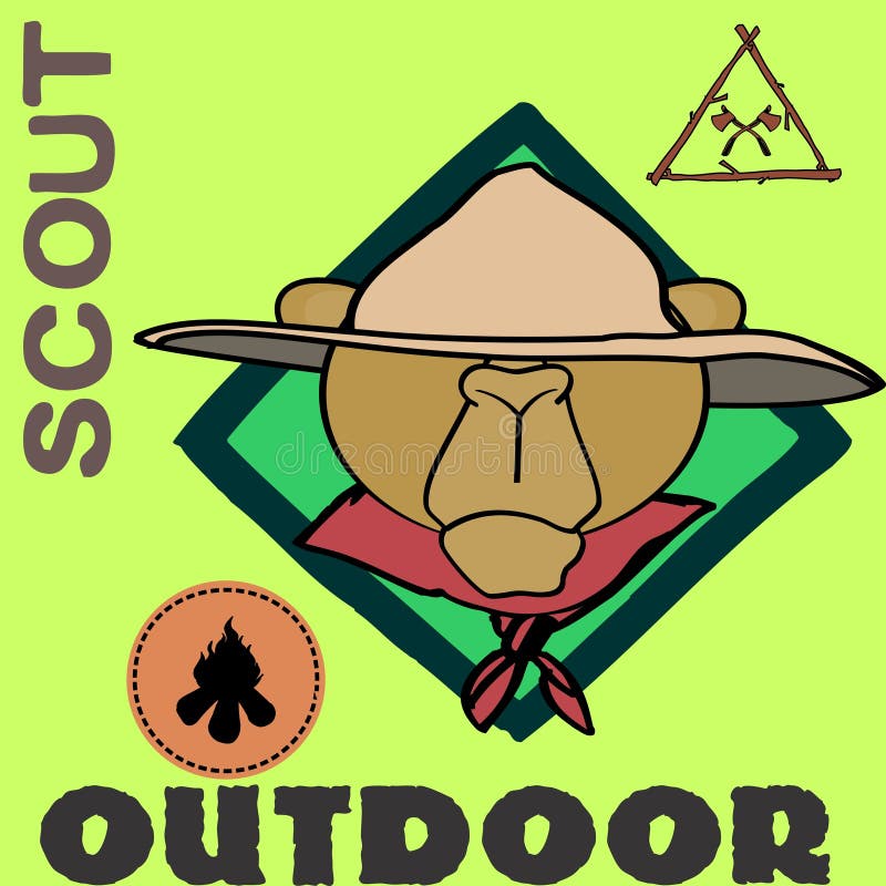 Camel Cartoon Scout Uniform Insignia Pack Stock Vector - Illustration ...