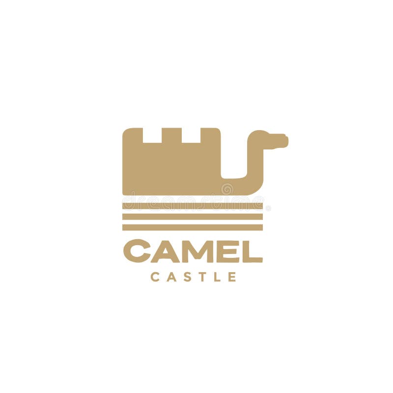 Camel with Castle Modern Clean Logo Design Vector Stock Vector ...