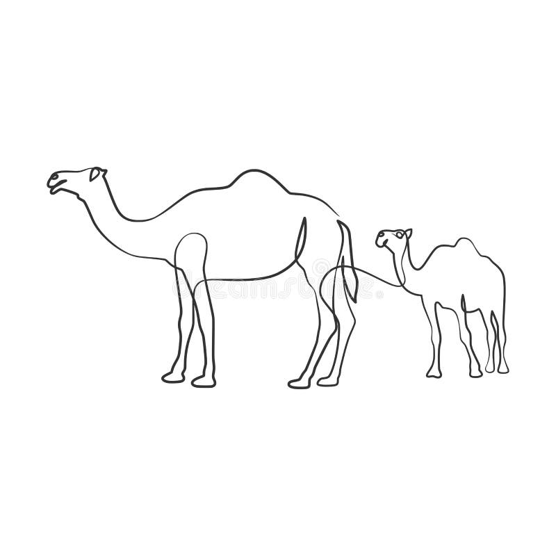 Continuous One Line Drawing Camel Stock Illustrations – 87 Continuous ...