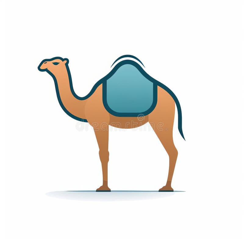 Minimalistic 2d Vector Icon of a Camel Looking Down Stock Illustration ...