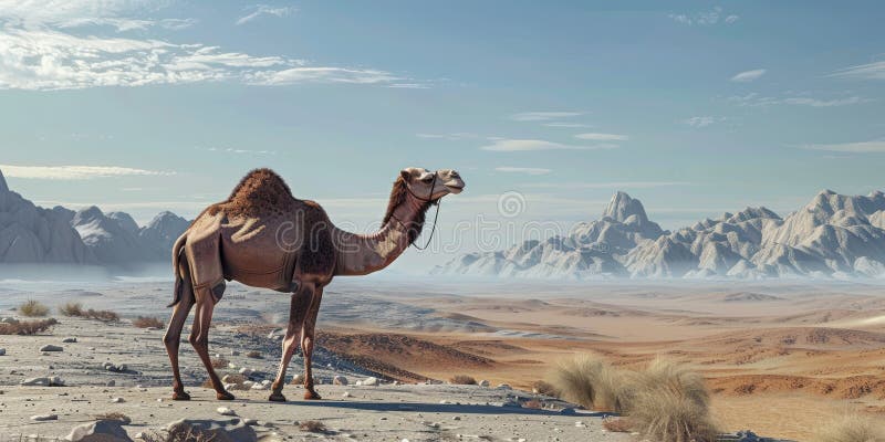 Camel in the Desert. Created by Generative Artificial Intelligence ...
