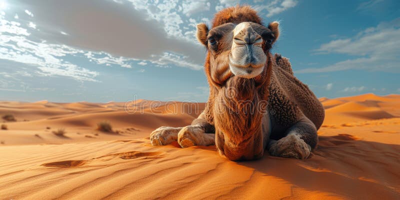Camel in the Desert. Created by Generative Artificial Intelligence ...