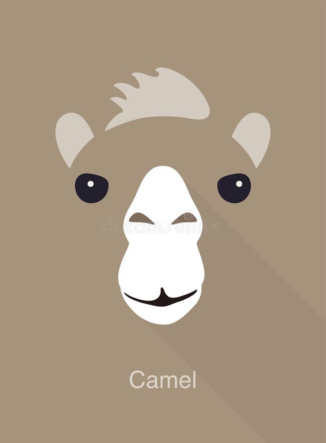 Camel Face Flat Icon Design, Vector Illustration Stock Vector ...