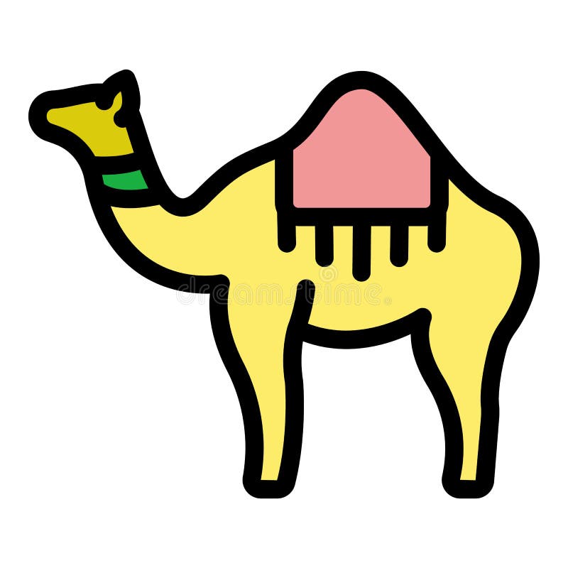 Camel Icon Color Outline Vector Stock Vector - Illustration of arabic ...
