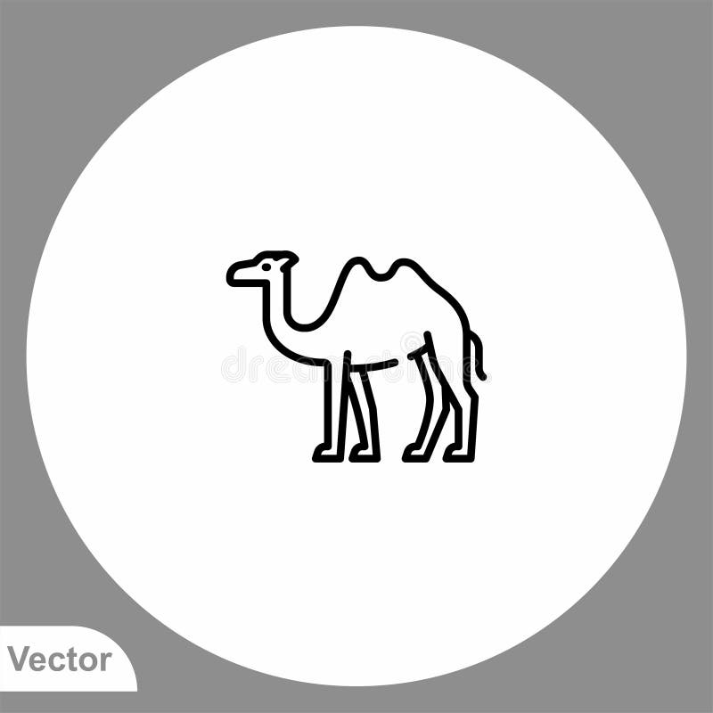 Camel Vector Icon Sign Symbol Stock Vector - Illustration of nature ...