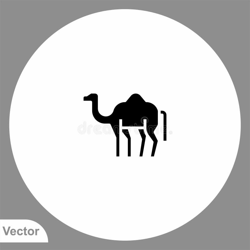 Camel Vector Icon Sign Symbol Stock Vector - Illustration of design ...
