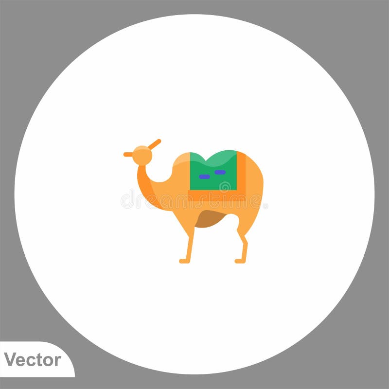 Camel Vector Icon Sign Symbol Stock Vector - Illustration of africa ...