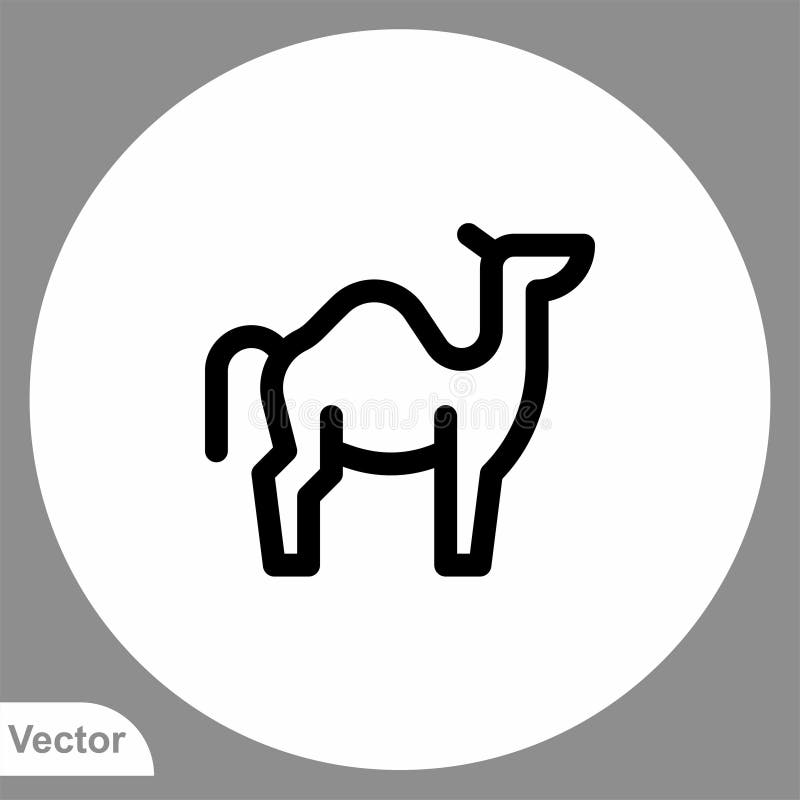 Camel Vector Icon Sign Symbol Stock Vector - Illustration of isolated ...