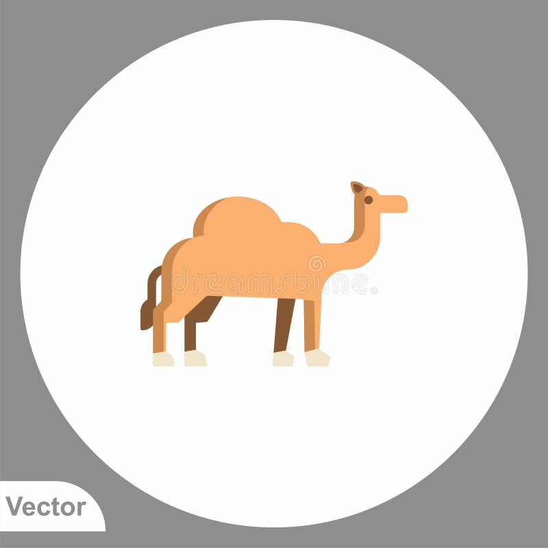 Camel Vector Icon Sign Symbol Stock Vector - Illustration of logo ...