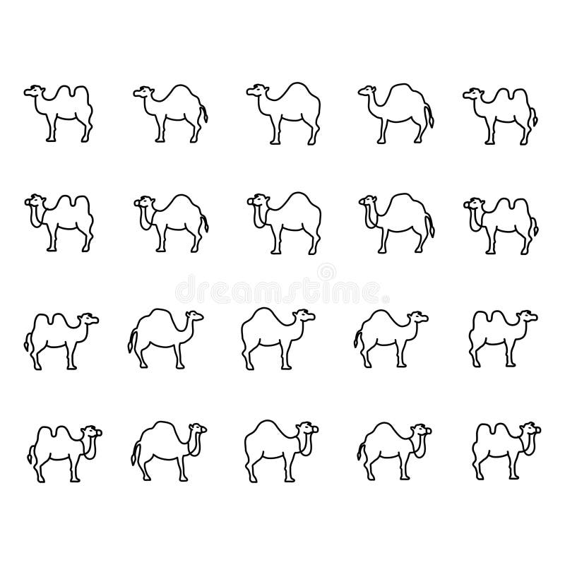 Camel Icon Vector Design Template Basic RGB Stock Vector - Illustration ...