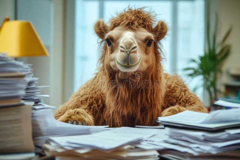 Camel in Office Setting Business Environment Humorous Image Indoor ...