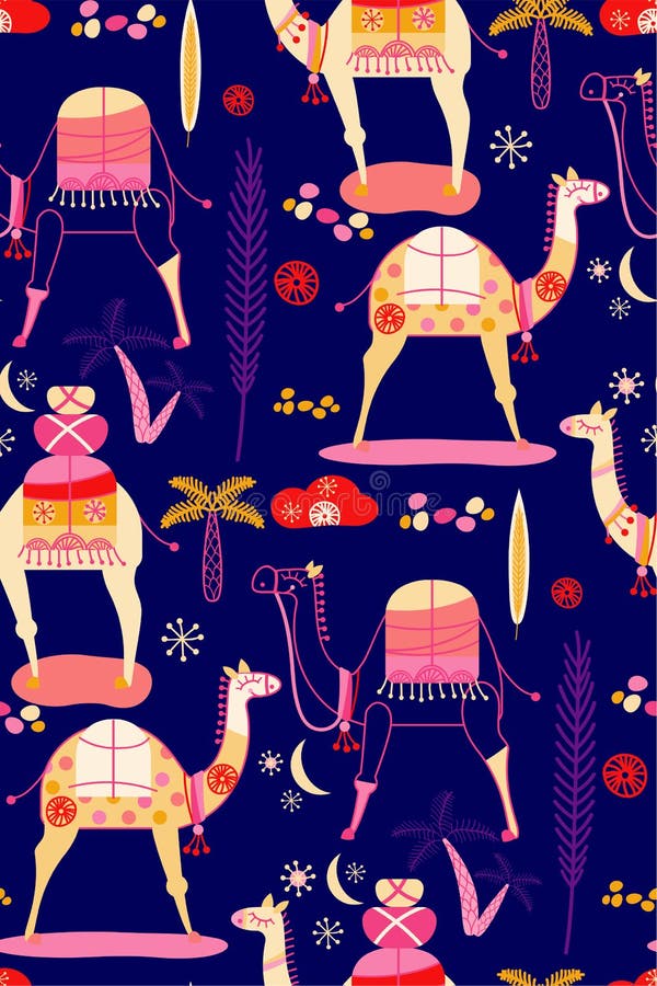 Camel pattern stock vector. Illustration of geometric - 120215015