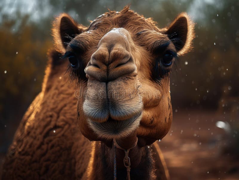 Camel Portrait Created with Generative AI Technology Stock Illustration ...