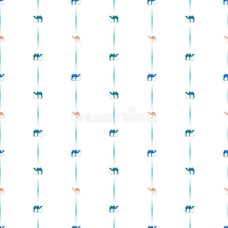 Camel Random Style Pattern Seamless Vol.3 Stock Illustration ...