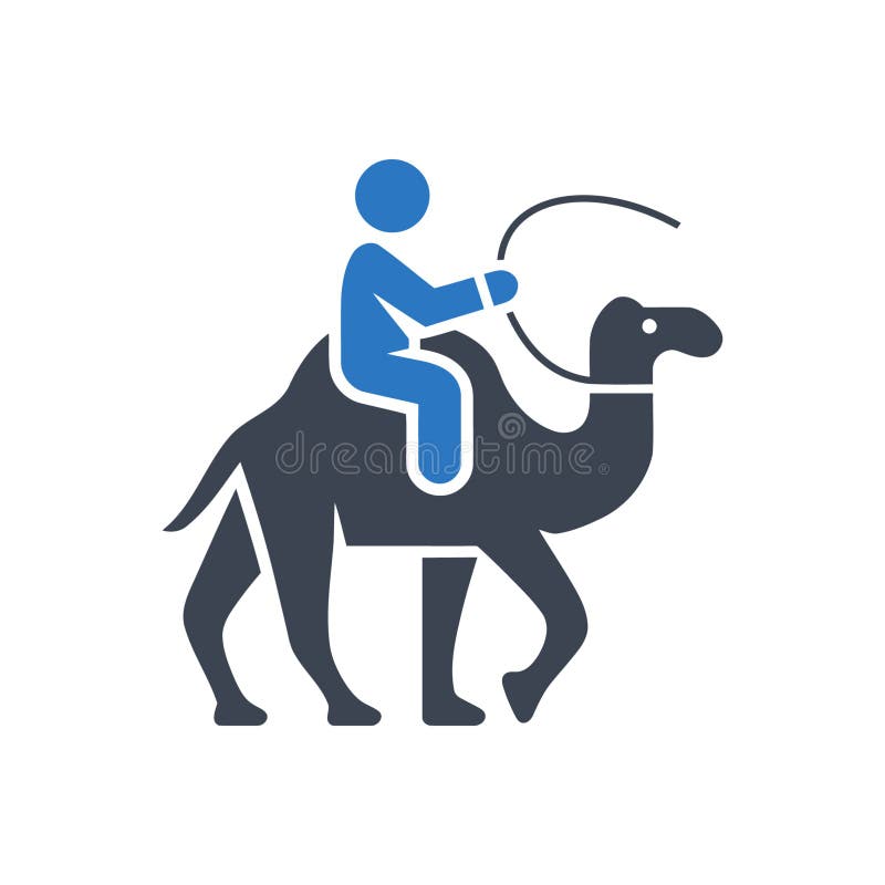 Camel Riding icon stock vector. Illustration of desert - 375316396