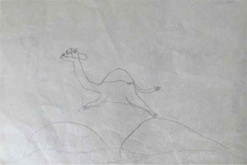 Camel Running Over the Dunes Stock Illustration - Illustration of ...