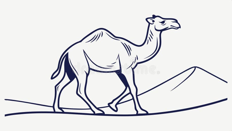 Camel Running Silhouette, Dynamic Desert Animal and Motion Vector ...