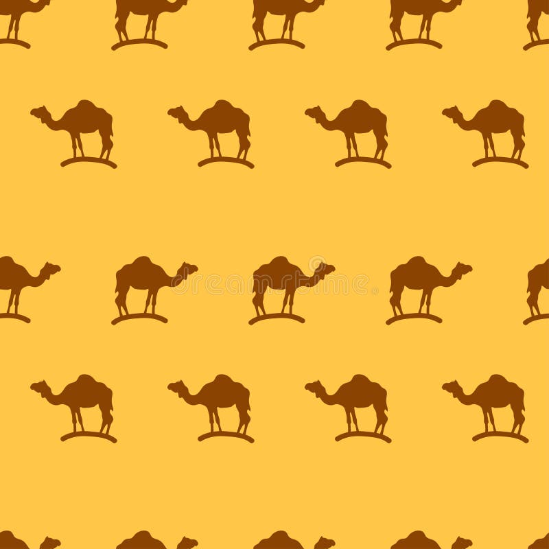 Camel Seamless Pattern Background Stock Vector - Illustration of hand ...