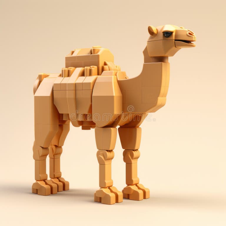 High Detailed Lego Camel Hd Art Rendering in Johannes Itten Style Stock ...
