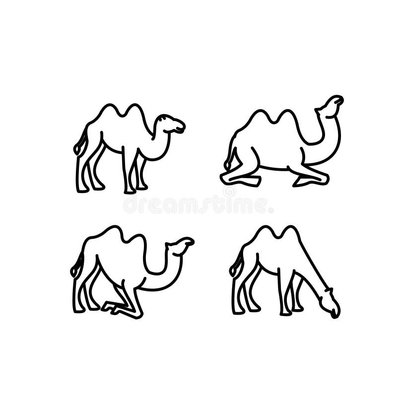 Camel Simple Logo Icon Designs Vector Illustration Stock Illustration ...