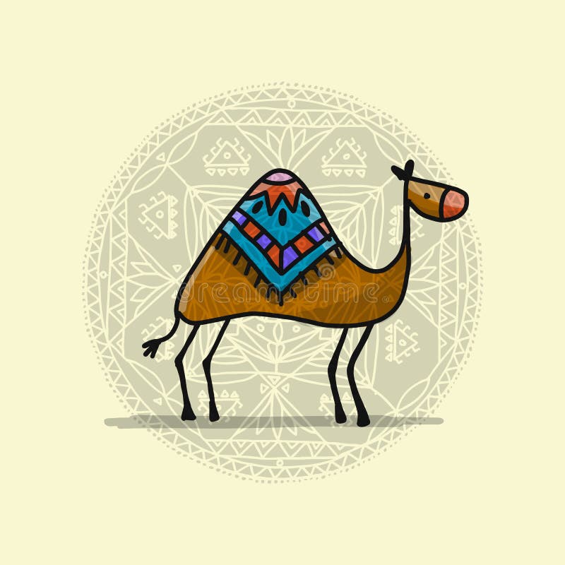 Camel, Sketch for Your Design Stock Vector - Illustration of graphic ...