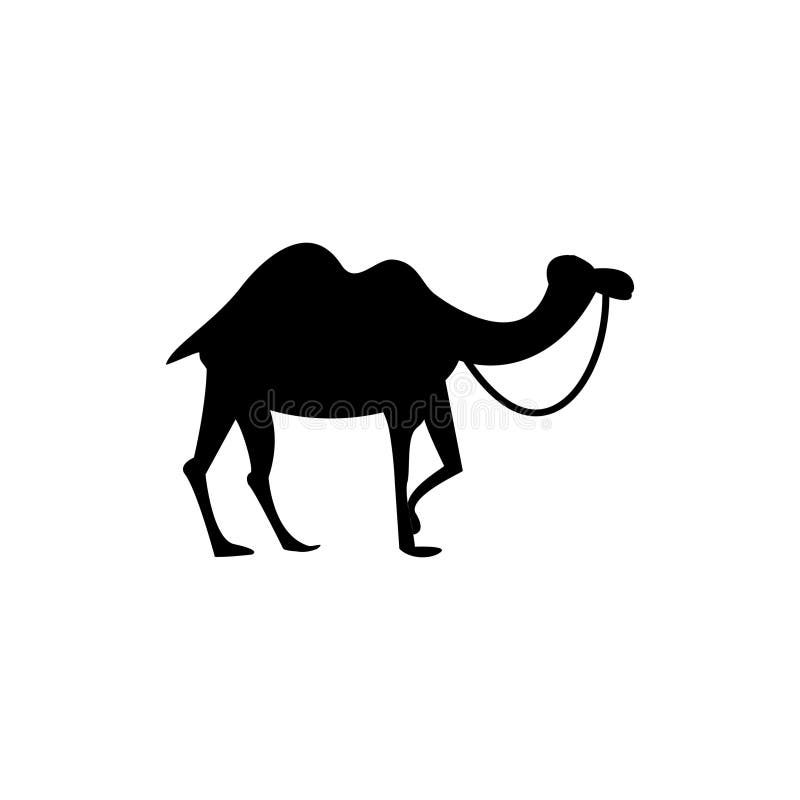 Camel Solid Design Style Icon. Simple Arabic Desert Animal. Stock ...