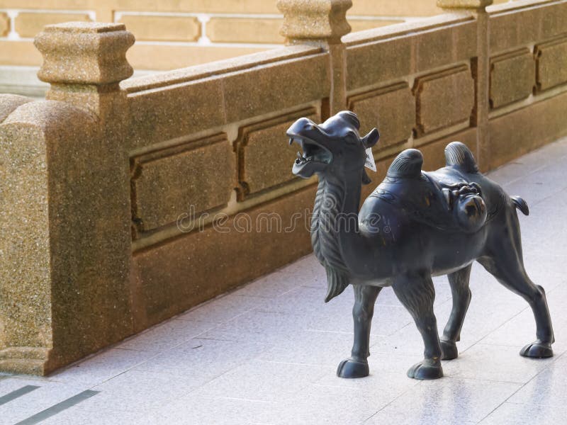 Camel statue with metal stock image. Image of arab, middle - 93810313