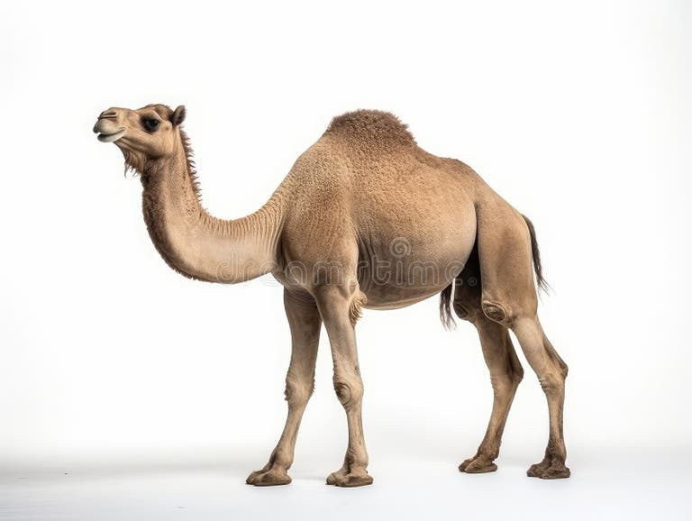 A Camel on White Background Generative AI Stock Illustration ...