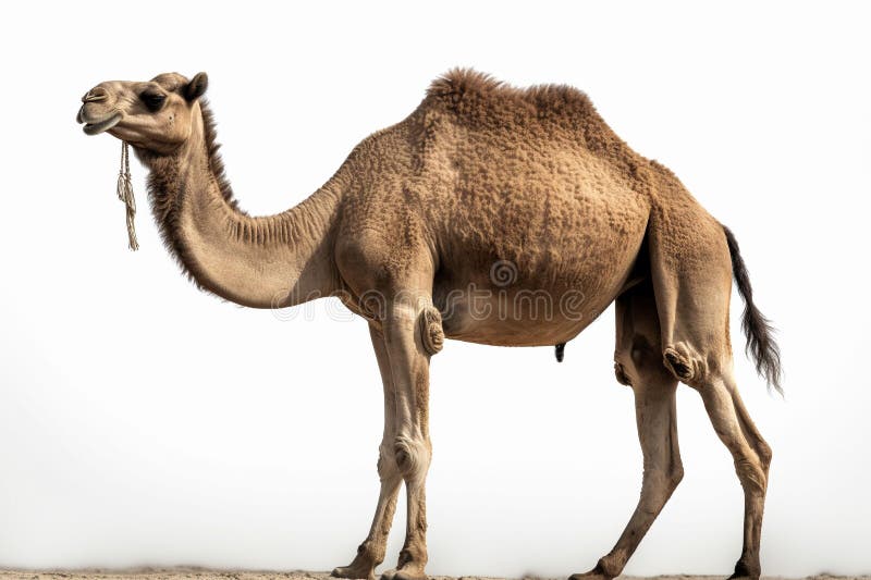 Camel on White Background stock illustration. Illustration of ...