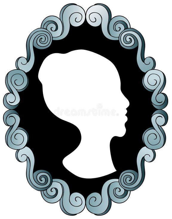 Cameo Black White Drawing Stock Illustrations – 137 Cameo Black White ...
