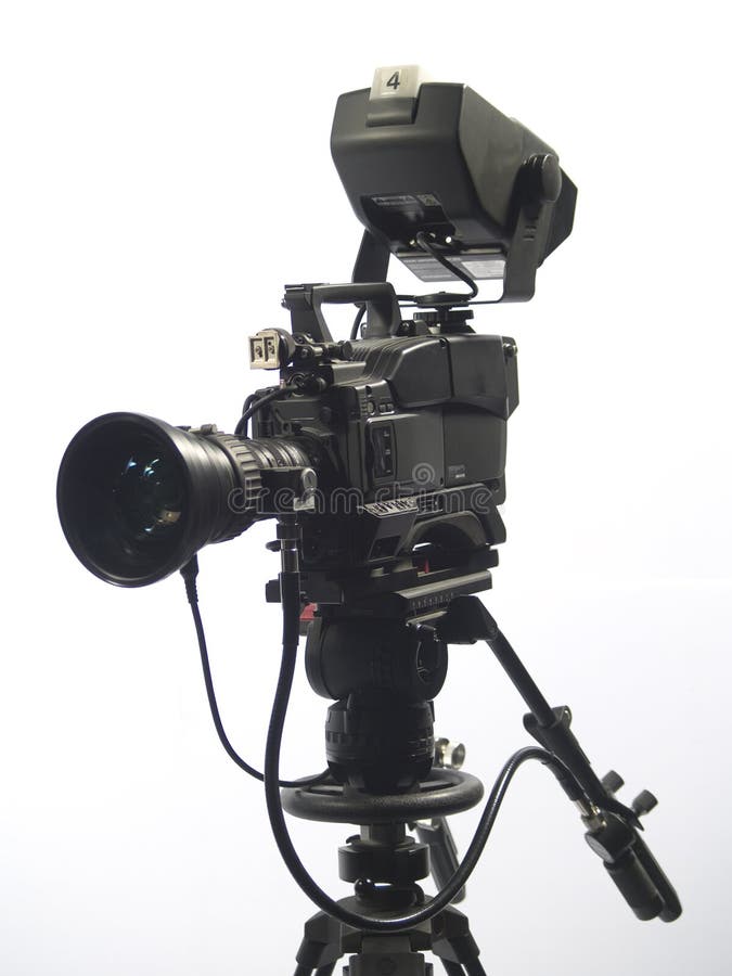 Studio TV Camera on Pedestal Stock Image - Image of television ...