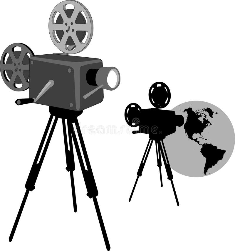 Cartoon Man with Movie Camera Stock Vector - Illustration of film ...