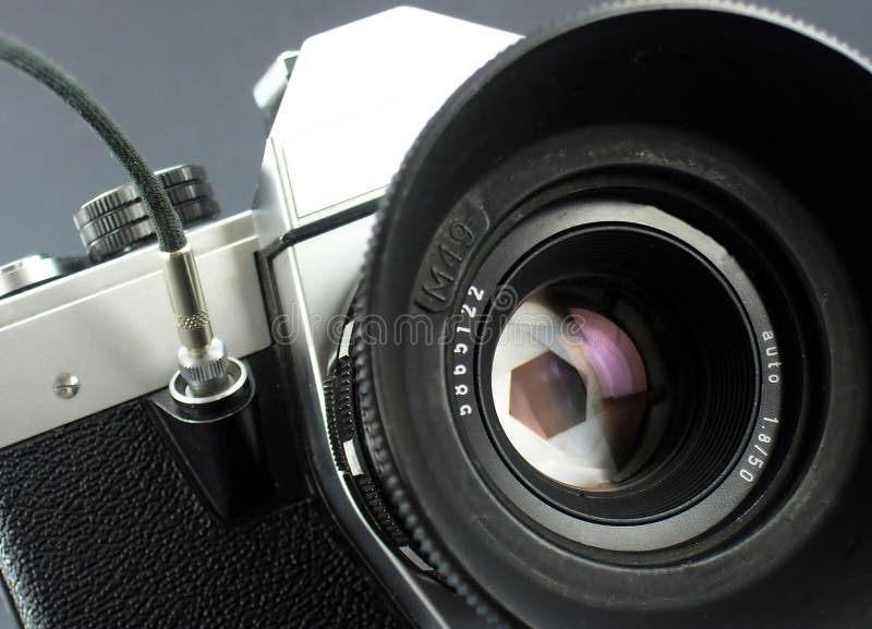 Camera in action. stock image. Image of lens, mirror, light - 2728845